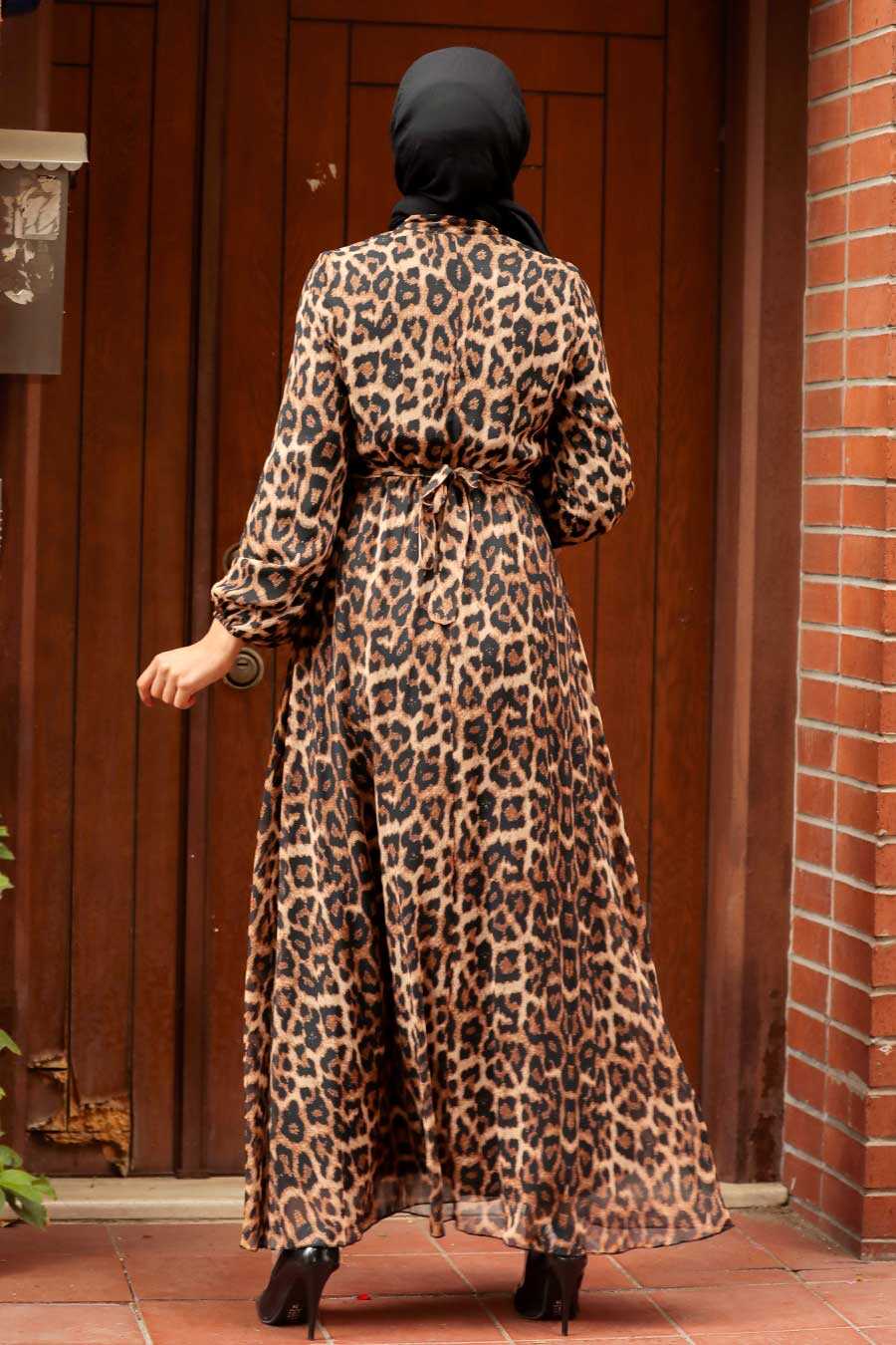 Leopard Hijab Dress 30502LP - Neva-style.com
