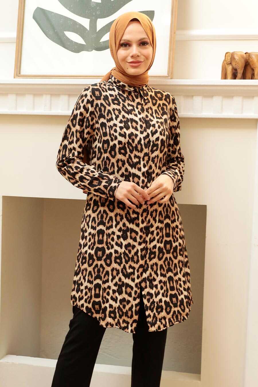 Leopard Hijab Tunic 11527LP - Neva-style.com