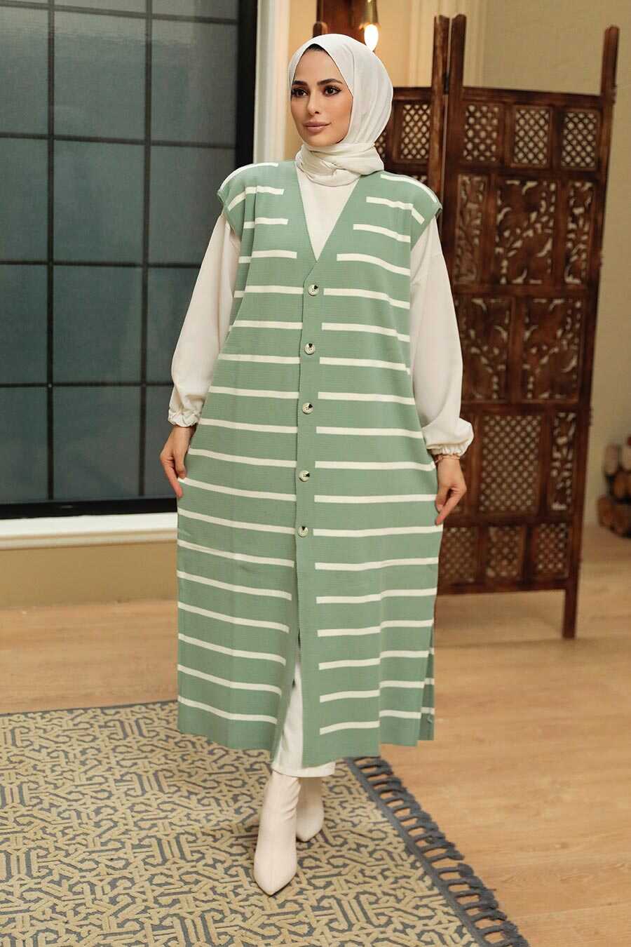 Mint Hijab Knitwear Vest 3396MINT - Neva-style.com