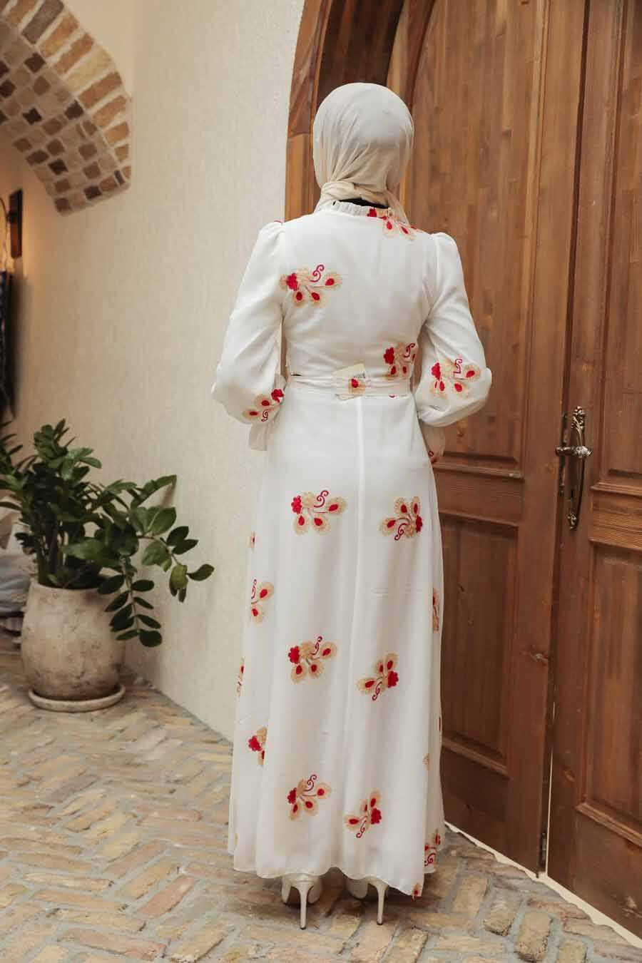 Red Hijab Dress 32942K - Neva-style.com